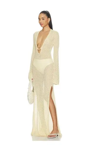 Bardot Bryn Crochet Maxi Dress - Buttercup