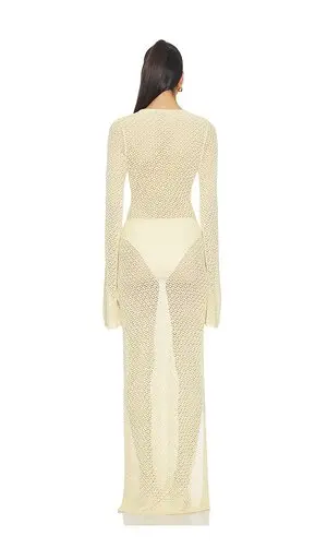 Bardot Bryn Crochet Maxi Dress - Buttercup