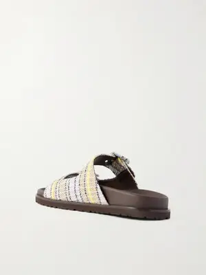 Missoni Clea Striped Woven Sandals - Yellow