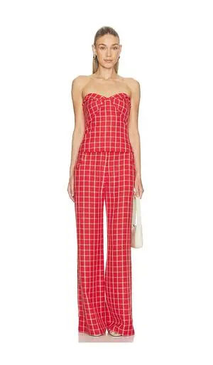 Amanda Uprichard Soho Strapless Top - Red