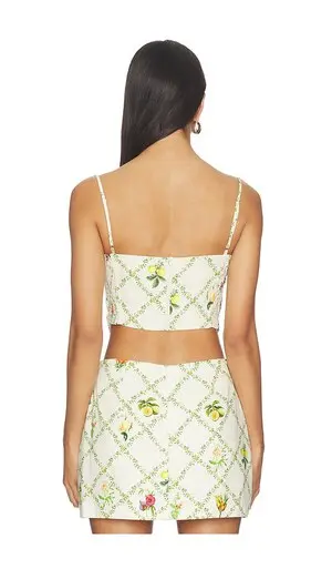 Amanda Uprichard Juna Top - Trellis Print