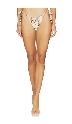 AFRM Cali Beaded Bikini Bottom - Ember Swirl Shell