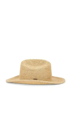 Brixton Odessa Straw Packable Cowboy Hat - Tan