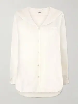BODE Marina Cotton-voile Shirt - Neutrals