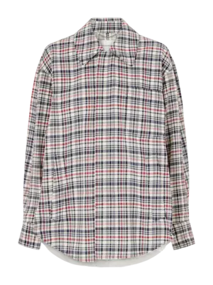 Victoria Beckham Cocoon Checked Cotton And Virgin Wool-blend Jacket - Multi
