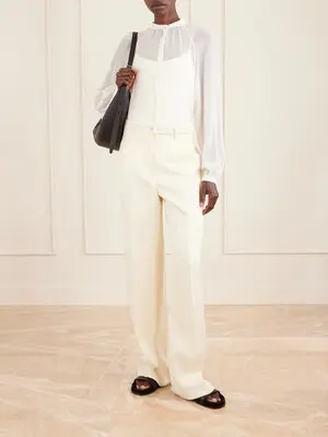 Gabriela Hearst Norman Wide-leg Linen Pants - Neutrals