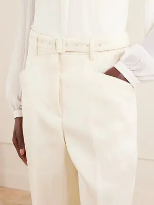 Gabriela Hearst Norman Wide-leg Linen Pants - Neutrals