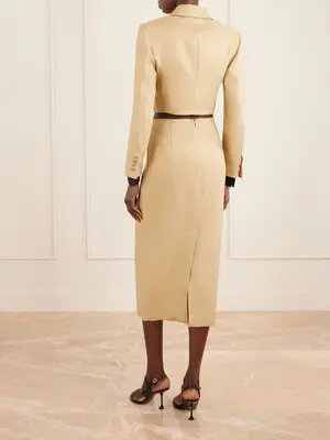 Max Mara Cropped Linen-twill Blazer - Neutrals