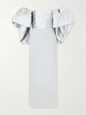 Solace London Floris Off-the-shoulder Maxi Dress - Silver