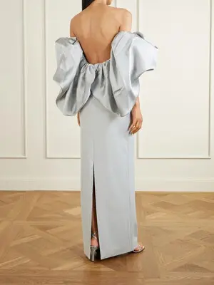 Solace London Floris Off-the-shoulder Maxi Dress - Silver
