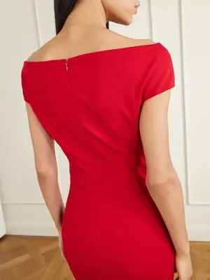 Solace London Kyra Off-the-shoulder Gown - Red