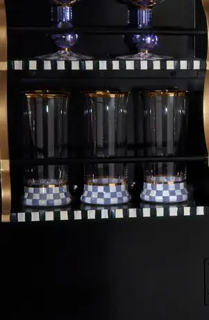 MACKENZIE-CHILDS Check Set Of 2 Highball Glasses