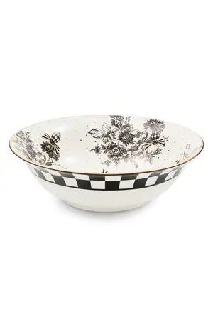 MACKENZIE-CHILDS Bee Toile Serving Bowl - White