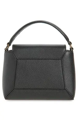 Strathberry Nano Mosaic Grained Leather Top Handle Bag - Black