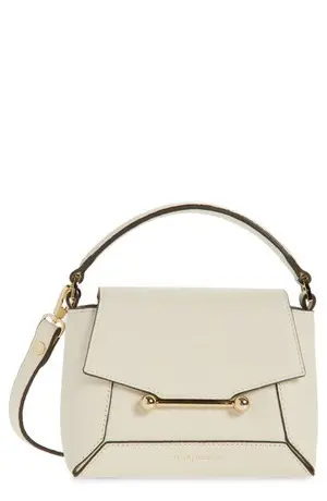 Strathberry Nano Mosaic Grained Leather Top Handle Bag - Vanilla