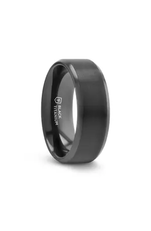 LARSON JEWELERS Elysian Titanium Wedding Band - Black Titanium