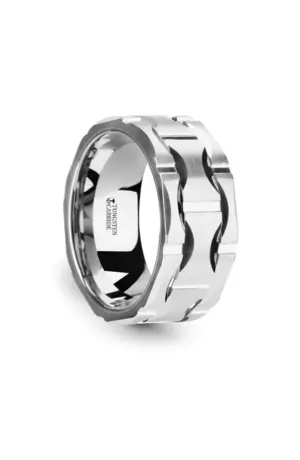 LARSON JEWELERS Tungsten Carbide Wedding Band - Metallic Silver