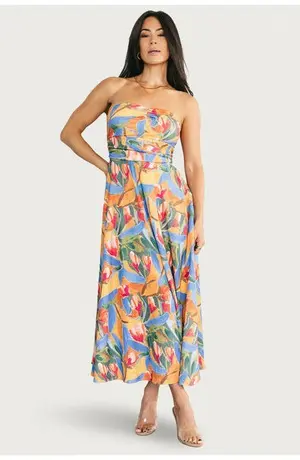BALTIC BØRN Strapless Midi Dress