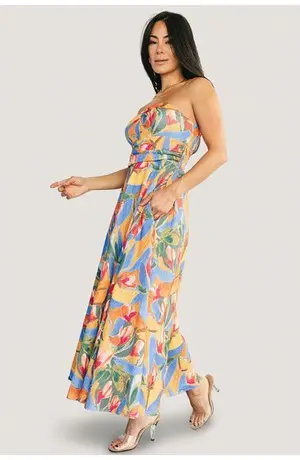BALTIC BØRN Strapless Midi Dress