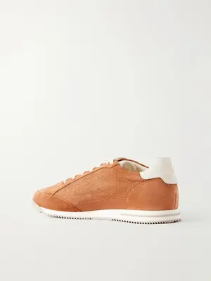 Brunello Cucinelli Leather-trimmed Suede Sneakers