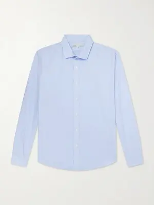 Onia Striped Cotton-poplin Shirt - Blue