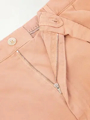 Brunello Cucinelli Straight-leg Pleated Cotton Shorts