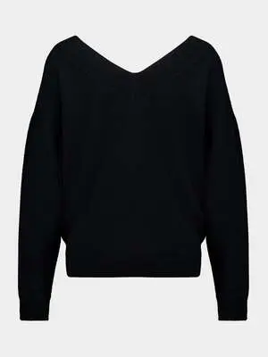TOM FORD Cashmere Off-the-shoulder V-neck Knit