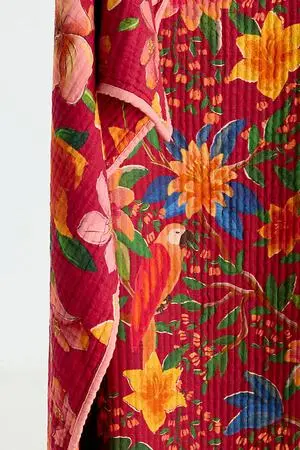 Farm Rio Cotton Printed Throw - Red