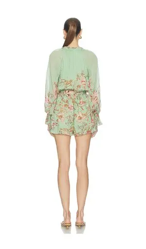 Hemant & Nandita Printed Chiffon Romper - Mint