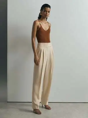 ATELIER Woven Tapered Pleated Trousers