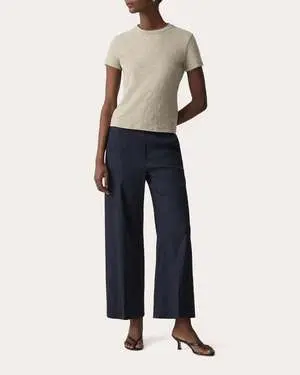 Theory Classic Straight Pull-on Pants - Blue