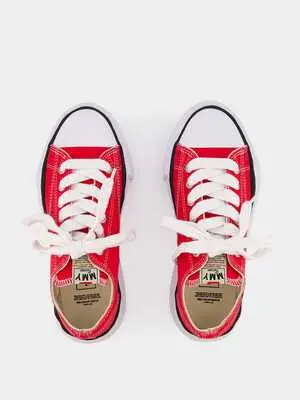 Mihara Yasuhiro Peterson Og Sole Canvas Low-top Sneakers - Red