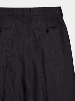 Celine Trousers Straight Fit Striped Wool Flannel