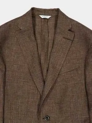 Boglioli Checked Linen Blazer