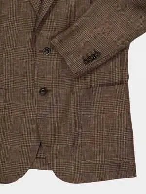 Boglioli Checked Linen Blazer