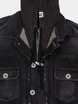 Mihara Yasuhiro Triple Layered Denim Jacket - Black