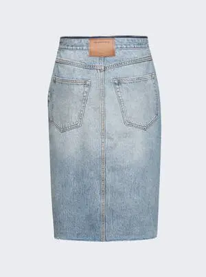 Alexander Wang Dipped V Zip Waistband Midi Skirt