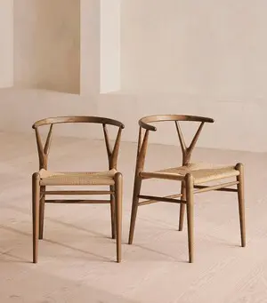 SOHO HOME Set Of 2 Walnut Sitwell Chairs
