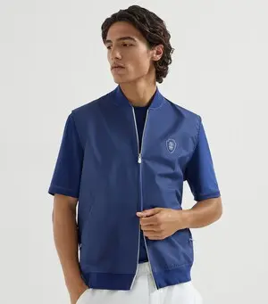 Brunello Cucinelli Technical Crest Gilet - Blue