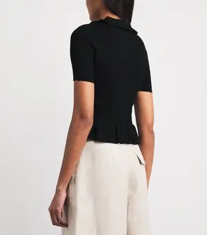 Claudie Pierlot Knitted Peplum Sweater