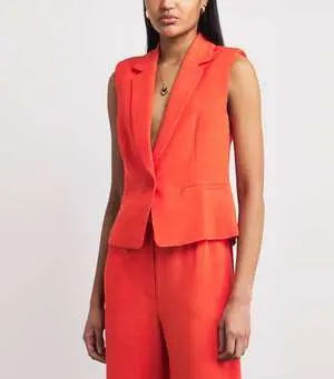 Claudie Pierlot Sleeveless Blazer - Yellow