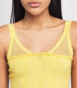Claudie Pierlot Knitted Pointelle Tank Top