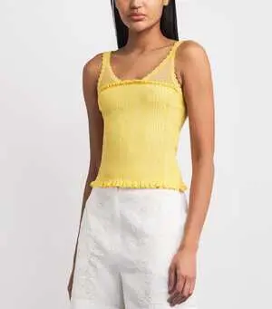 Claudie Pierlot Knitted Pointelle Tank Top