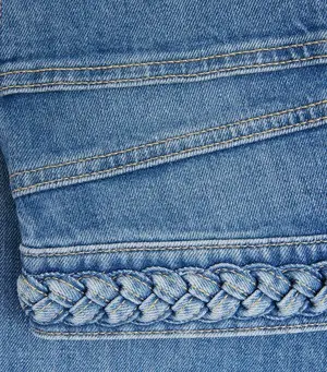 Maje Braided High-rise Flared Jeans