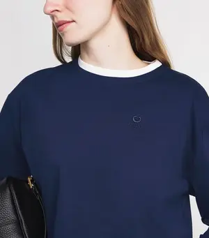 Maje Cotton Layered Logo T-shirt