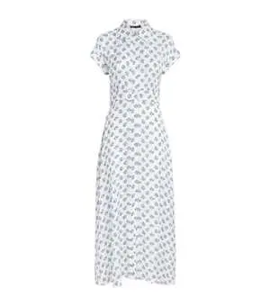 Maje Floral Print Mini Dress - Blue