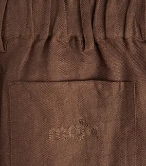 Maje Linen Wide-leg Trousers