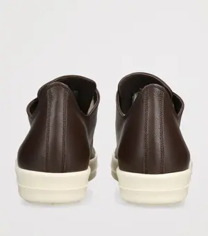Rick Owens Leather Low-top Sneakers - Brown