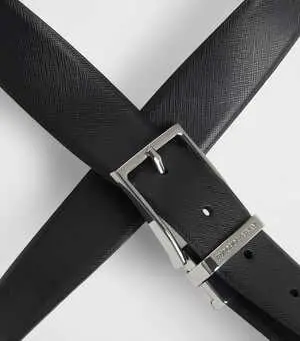 Emporio Armani Grained Leather Belt