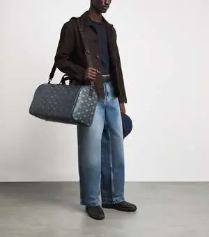Emporio Armani Canvas Eagle Holdall - Blue